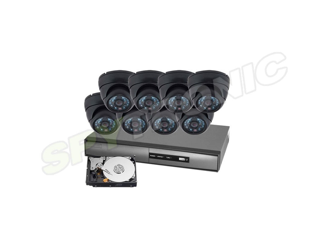 Ensemble complet 8 caméras 2MP avec DVR et disque dur | Sécurité Spytronic
